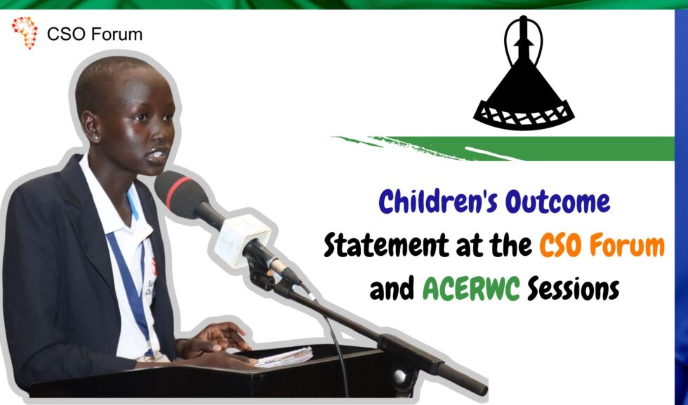 The CSO Children’s Outcome Statement - EACRN